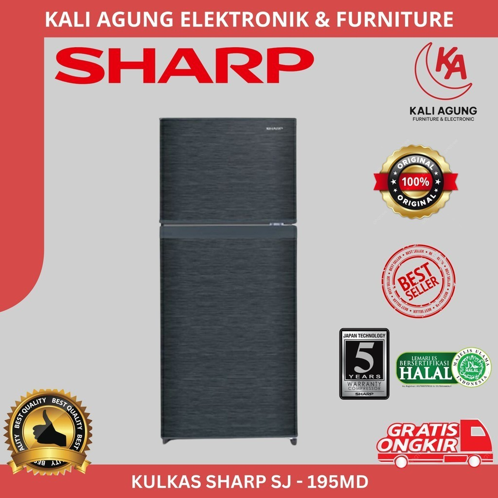 Jual KULKAS SHARP 2 PINTU / SJ 195 MD / GRATIS PENGIRIMAN SERANG KOTA ...