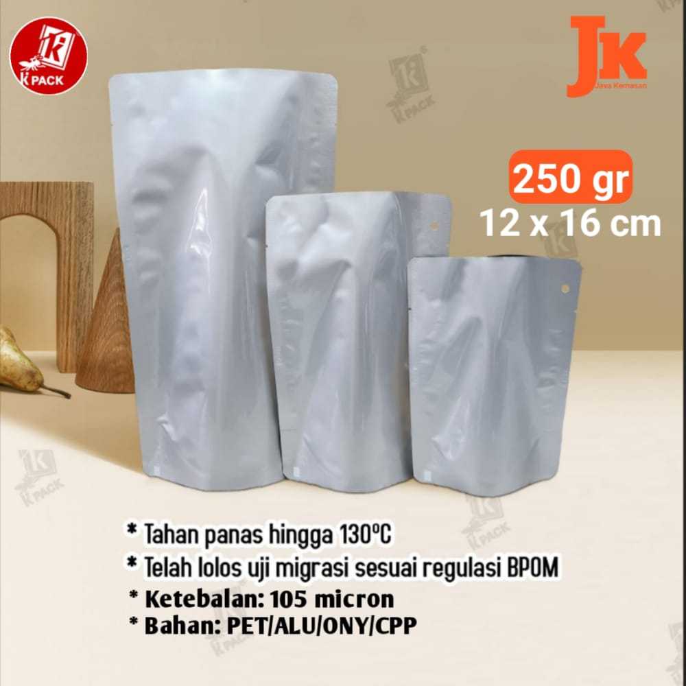 Jual POUCH RETORTPACK 250 STANDING POUCH KEMASAN PLASTIK RETORT ALU ...