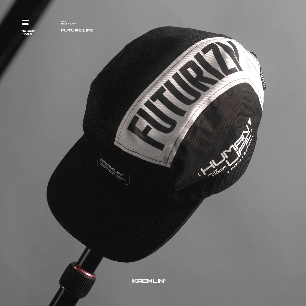 Jual KREMLIN Topi 5 Panel Cap Black White Hat - VECTOR | Shopee Indonesia