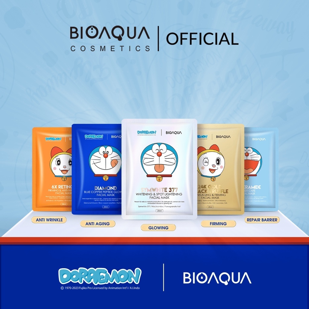Jual BIOAQUA Cosmetics BIOAQUA x DORAEMON Sheet Mask | Shopee Indonesia Jual BIOAQUA Cosmetics BIOAQUA x DORAEMON Sheet Mask | Shopee Indonesia