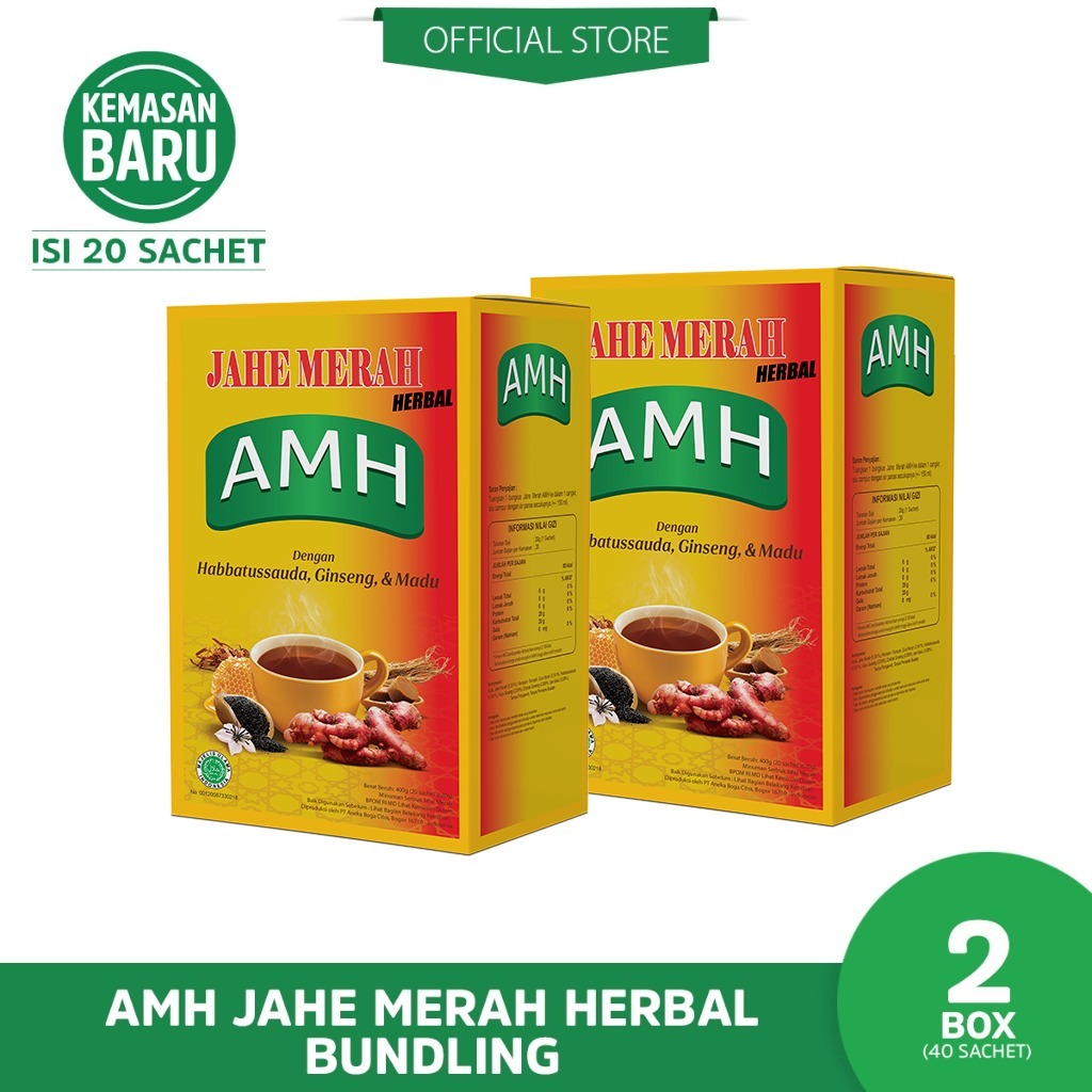 Jual AMH Jahe Merah Herbal Bundling 2 BOX | Shopee Indonesia