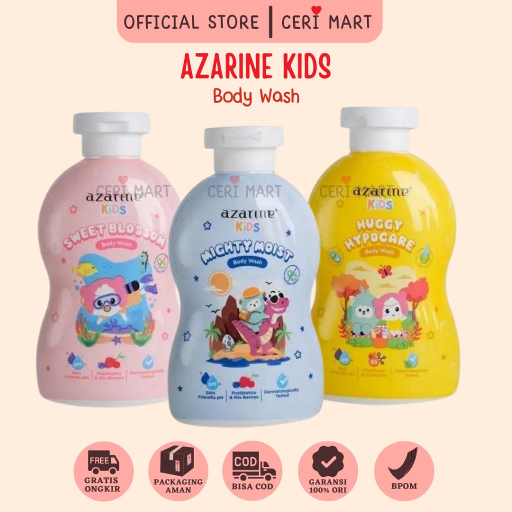 Jual Azarine Kids Body Wash 300ml Sabun Bayi Kids SLS FREE | Shopee ...