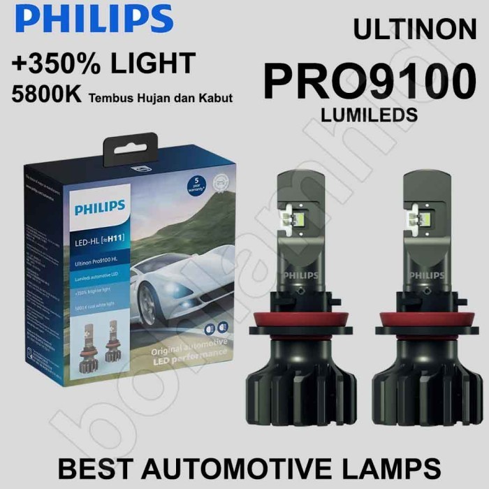 Jual Lampu LED Philips Ultinon PRO9100 H4 H11 H16 HB3 H7 H1 H3 HB4 pro 9100 | Shopee Indonesia