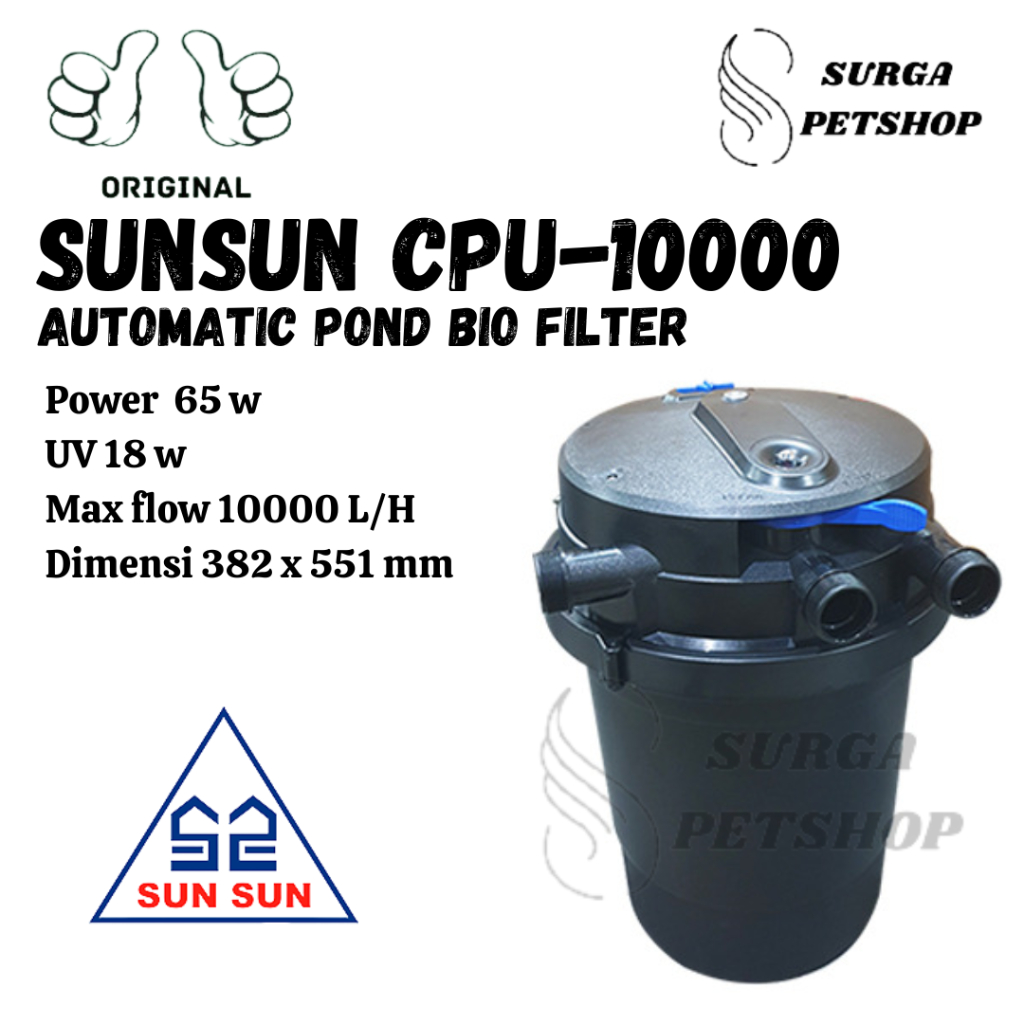 Jual SUNSUN CPU 10000 Automatic Bio Press Filter With UV Sterilizer ...
