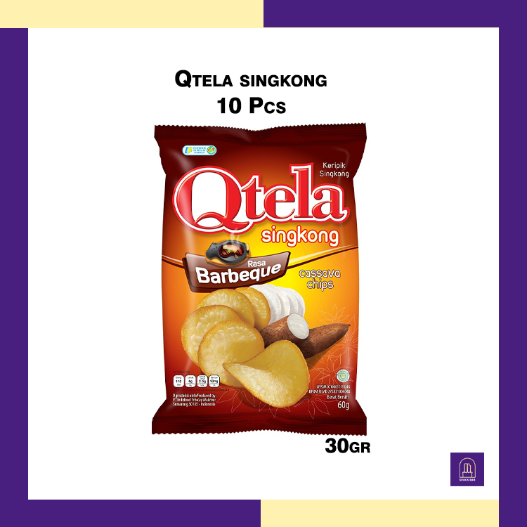 Jual Qtela Singkong Rasa Barbeque 30 gr x 10Pcs - Qtella BBQ | Shopee ...