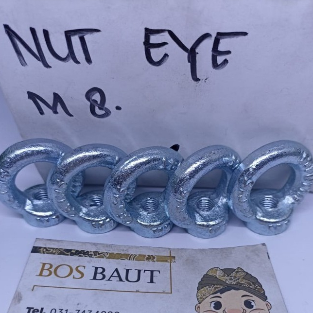 Jual EYE NUT M8/ MUR MATA 8MM GALVANIZE/ MUR GANTUNGAN BOX PANEL ...
