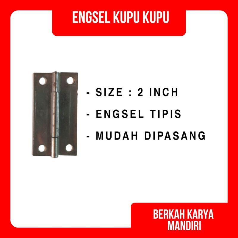 Jual Engsel Tipis Kupu Ukuran 2 Inch / Engsel Plat Pintu Kandang ...