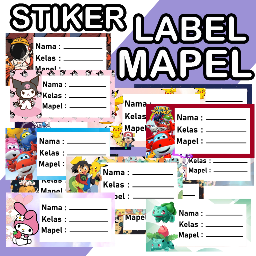 Jual STIKER LABEL MATA PELAJARAN CUSTOM LABEL MAPEL ANOMALI CUSTOM ...