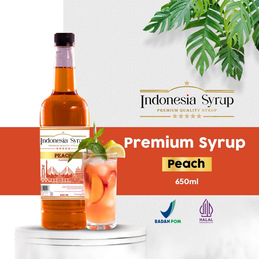 Jual Sirup Premium Rasa Peach Minuman Sirop Flavoured Syrup Halal BPOM ...