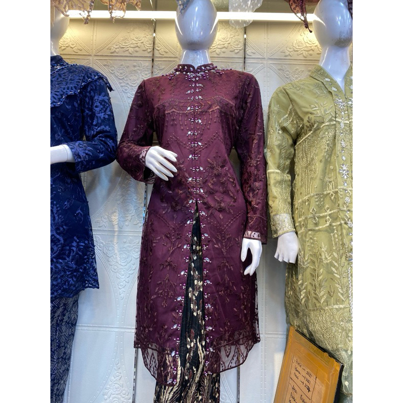 Jual TUNIK BROKAT TILE PREMIUM (ATASAN)|| TUNIK PAYET PERMATA || BAJU ...
