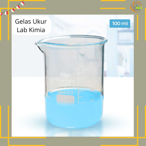 Jual Gelas Ukur Lab Kimia Borosilicate Glass kaca 100ml | Cangkir tahan ...