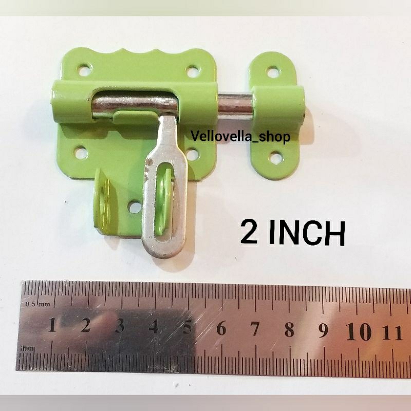 Jual 2 inch Grendel Overpal Hijau Gerendel Tempat Kunci Pintu Slot ...