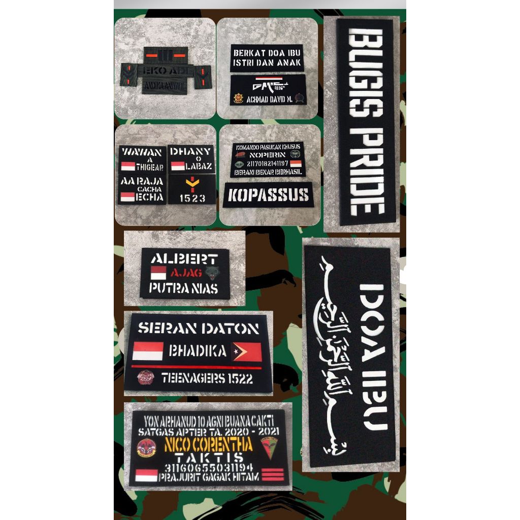 Jual PATCH LASER CUSTOM NAMA DAN DESAIN | Shopee Indonesia