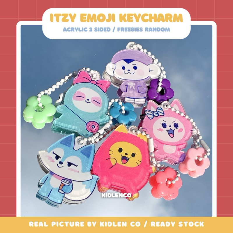 Jual keychain itzy ♡ wdzy line friends keyring key ring key chain ganci ...