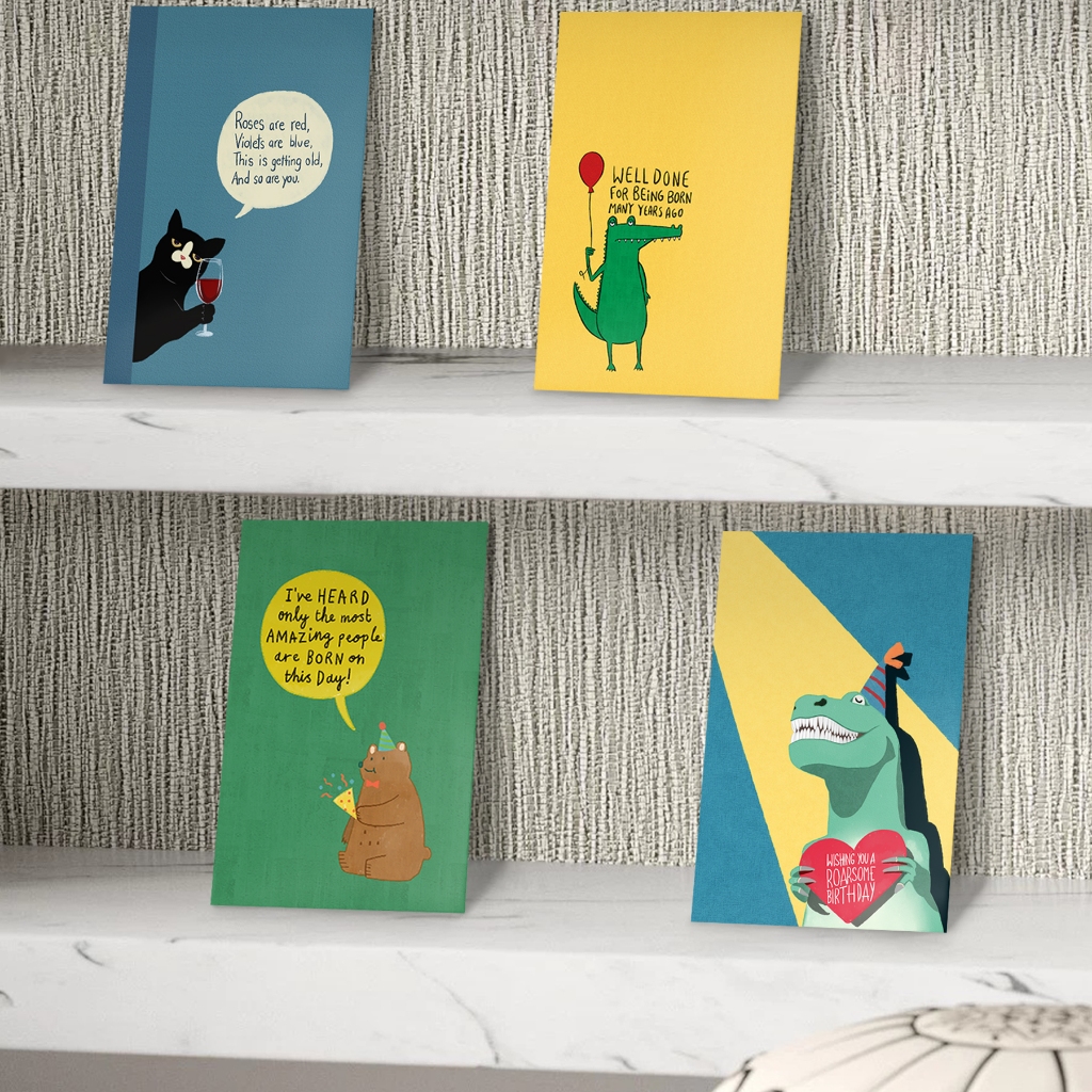 Jual Kartu Ucapan Ulang Tahun Lucu | Humor Simple Animal Birthday Card ...