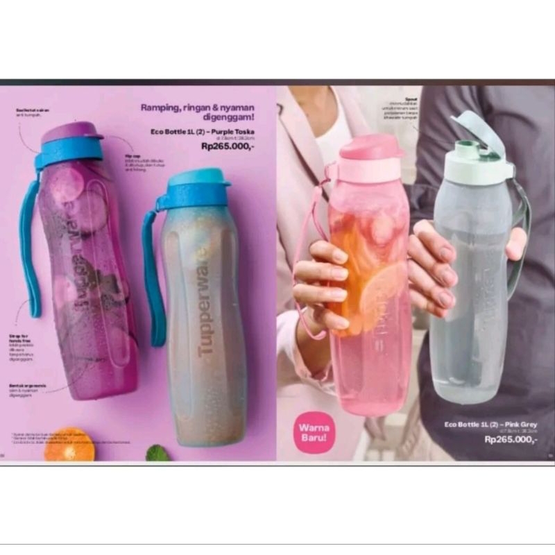 Jual Tupperware Eco Fashion Botol 1L | Shopee Indonesia