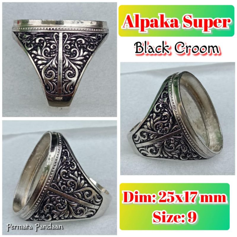 Jual emban batu akik dan permata alpaka super full ukir full.14 ...