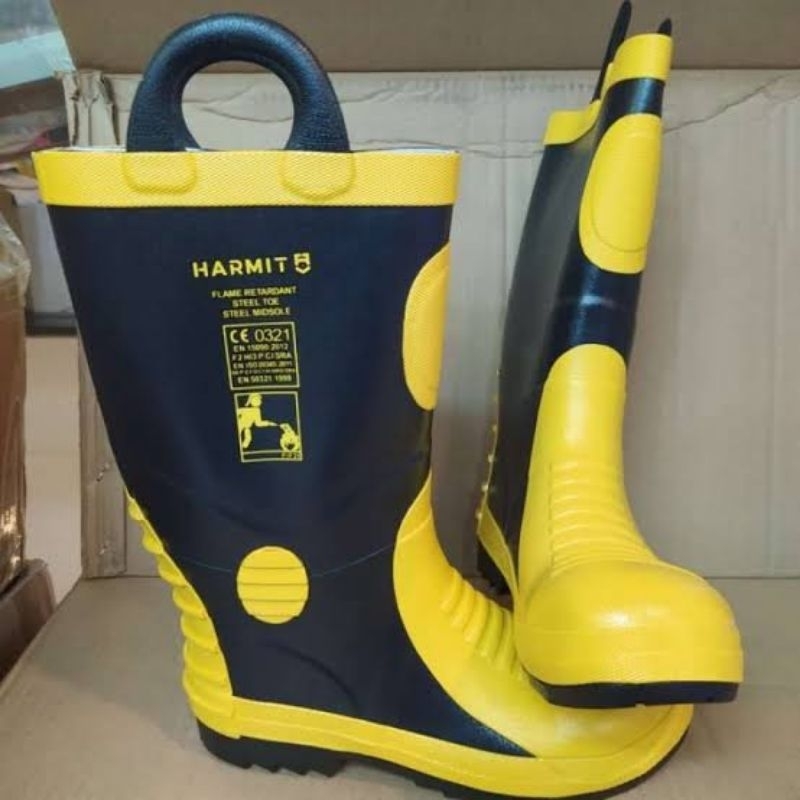 Jual {min 1 dus 10 pasang} Sepatu pemadam kebakaran HARMIT / Sepatu ...