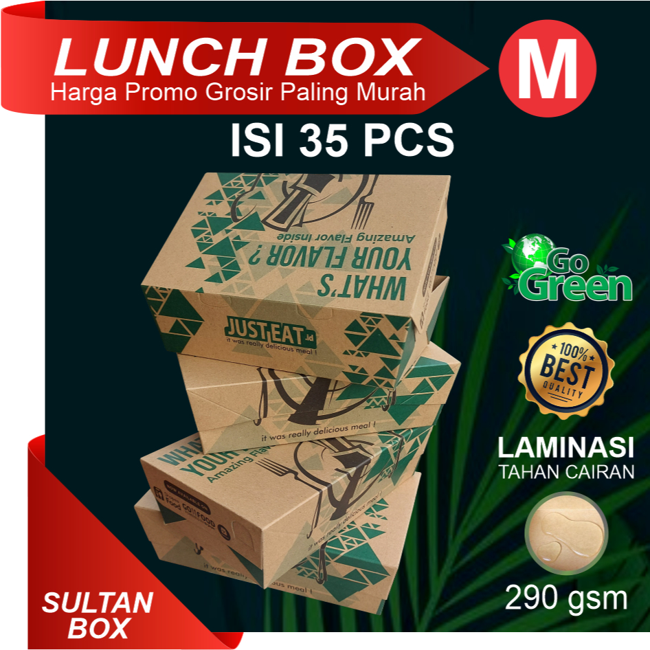 Jual LUNCH BOX M CRAFT MOTIF 35 PCS LAMINASI GLOSSY DUS MAKANAN KOTAK ...