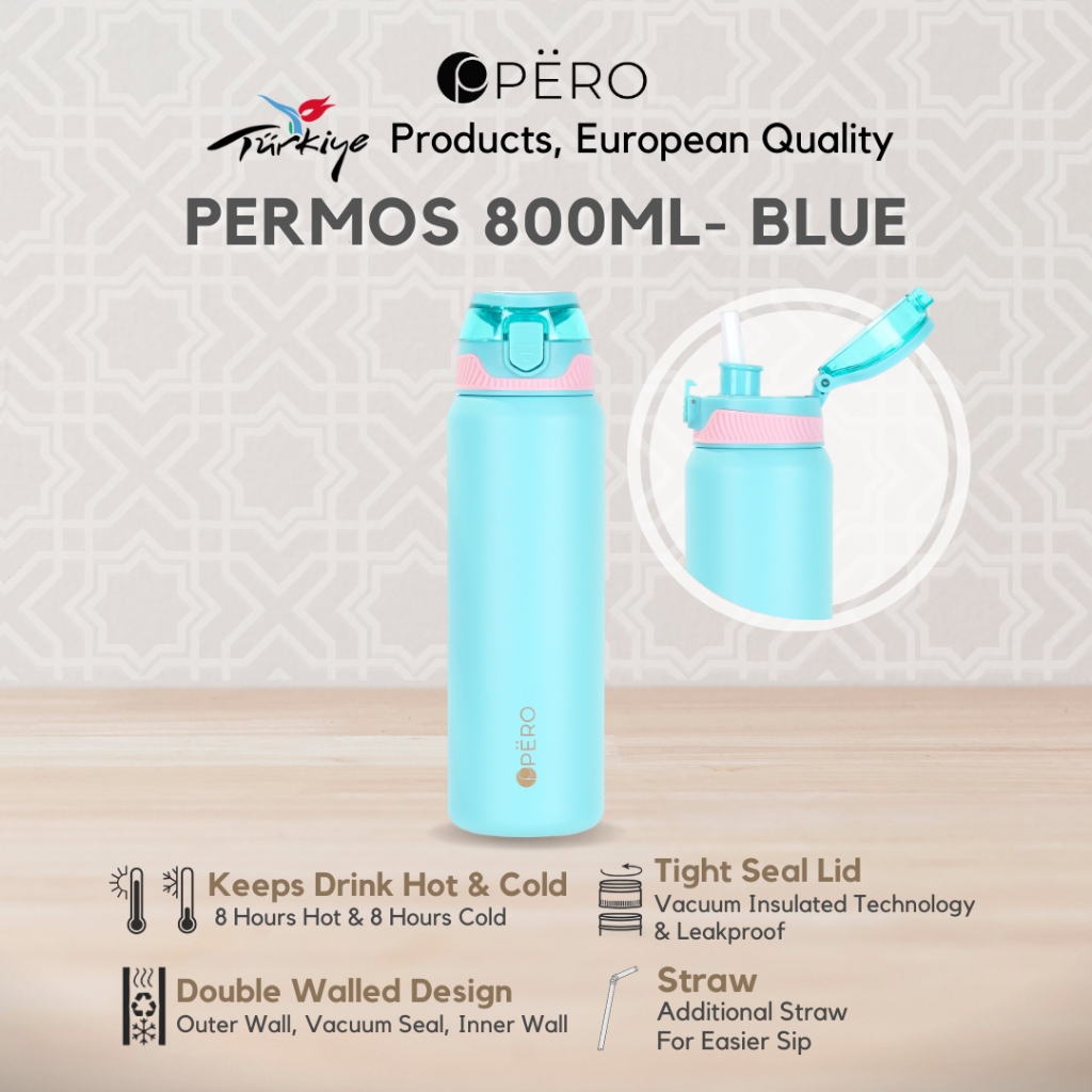 Jual Pero Sip Straw Permos Vacuum Insulated Bottle 800ML Leakproof ...