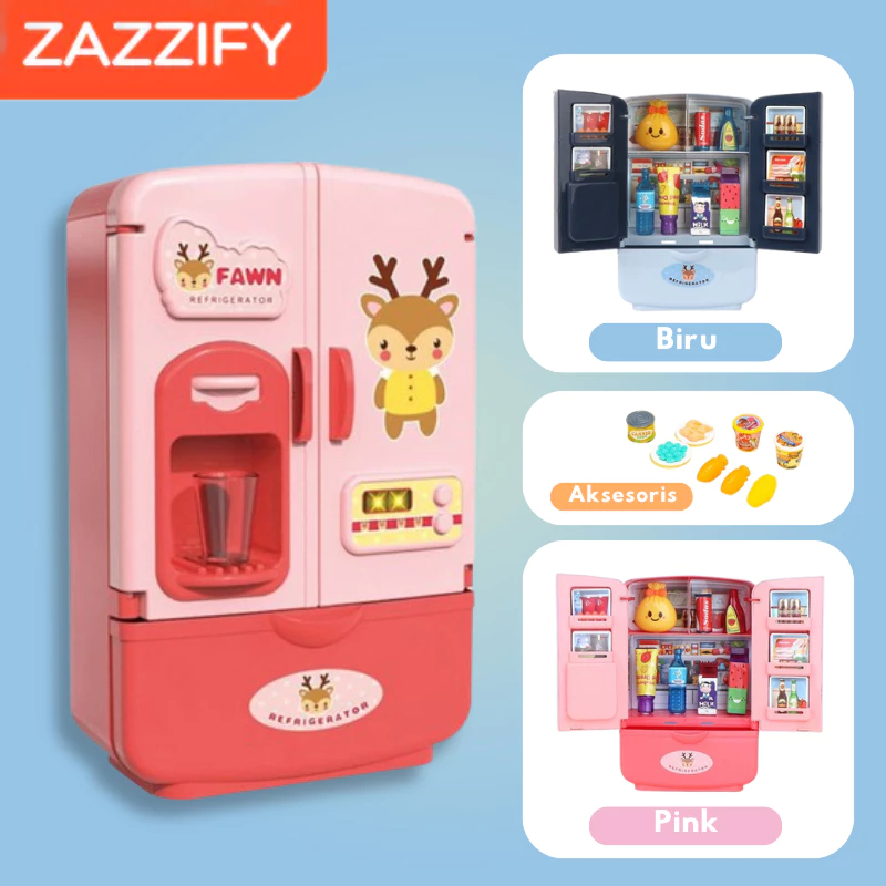 Jual Mainan Anak Perempuan Kulkas Mini Mainan Masak-Masakan Peralatan ...