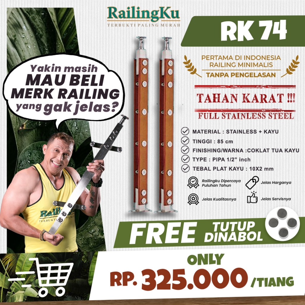 Jual NEW RAILING: Railing Tangga Pipa Jari Jari Minimalis Tiang ...