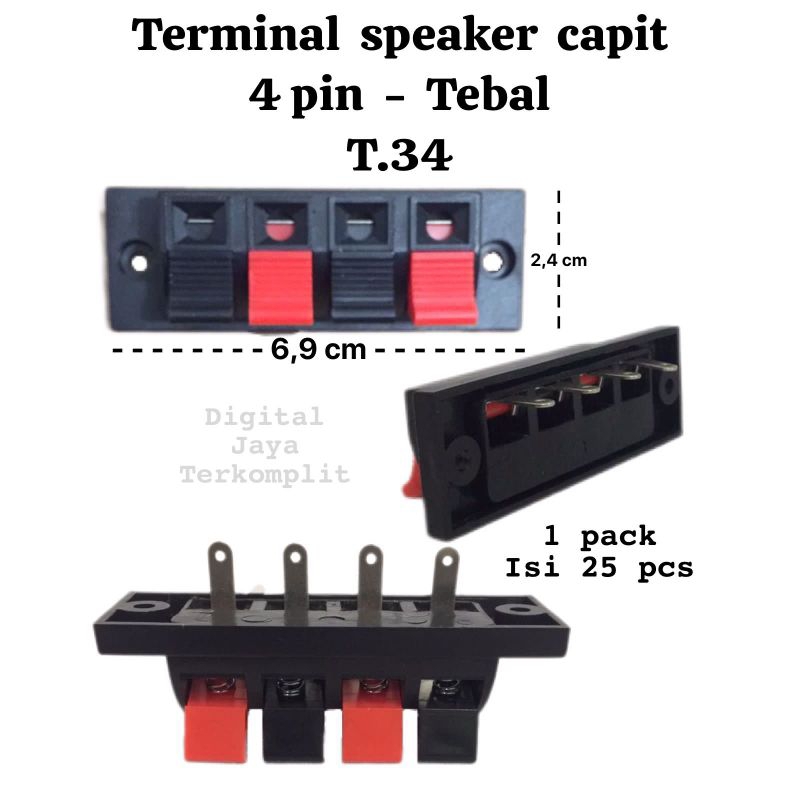 Jual Terminal Amplifier 4 Pin Besar & Tebal | Shopee Indonesia