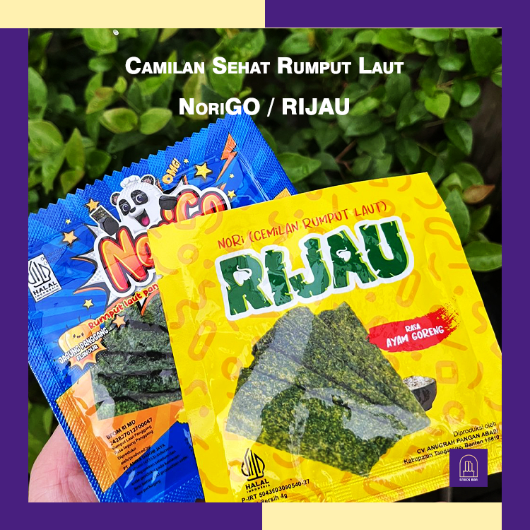 Jual Camilan Rumput Laut Norigo/Rijau - Rumput Laut Sachet 4gr ...