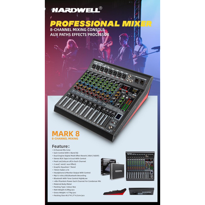 Jual Mixer Hardwell Mark 8 ( 8 Channel ) Original | Shopee Indonesia