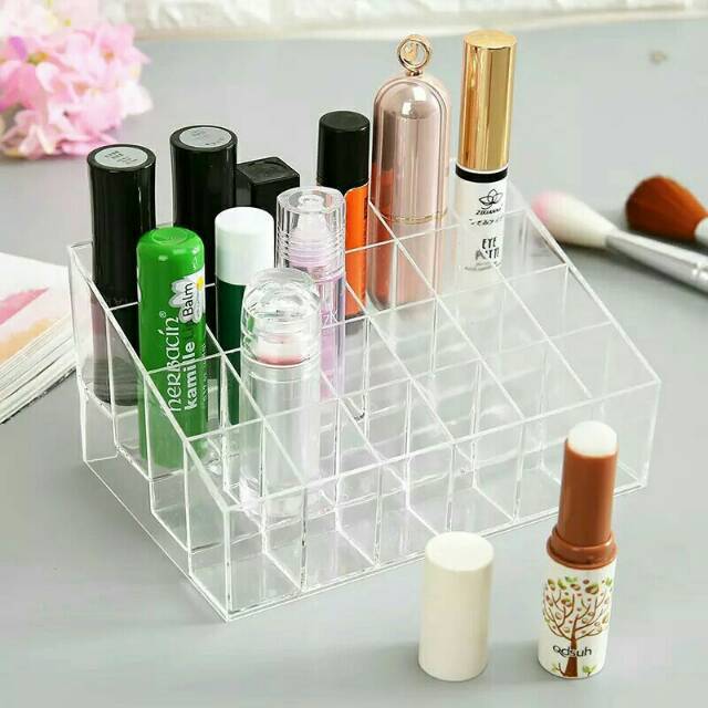 Jual Rak akrilik acrylic kosmetik lipstik susun rapi hemat tempat ...