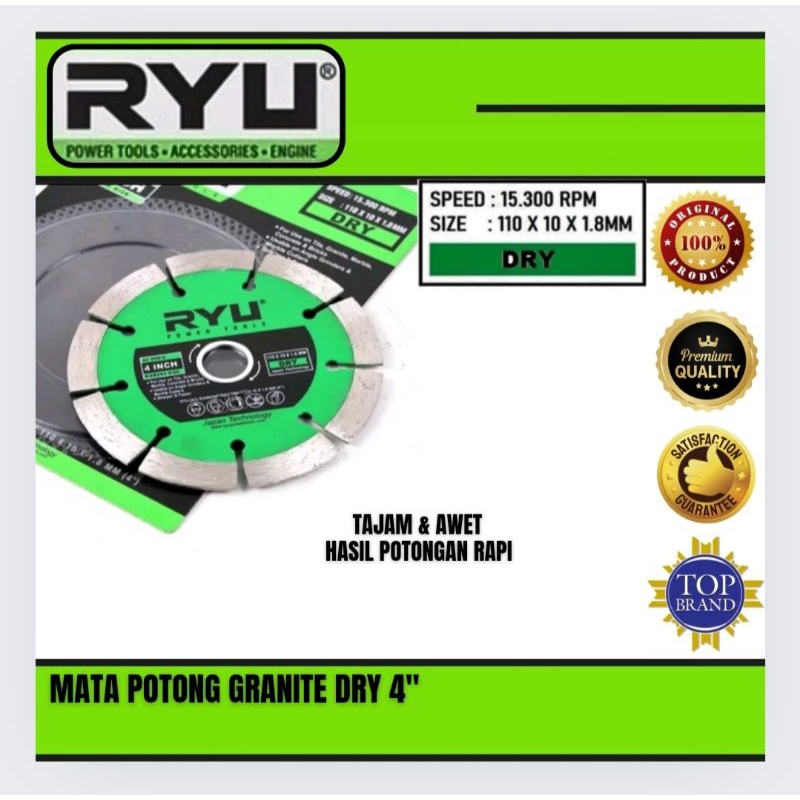 Jual Ryu Dry Mata Potong Granite Geranit Gerinda Potong Keramik Granit ...
