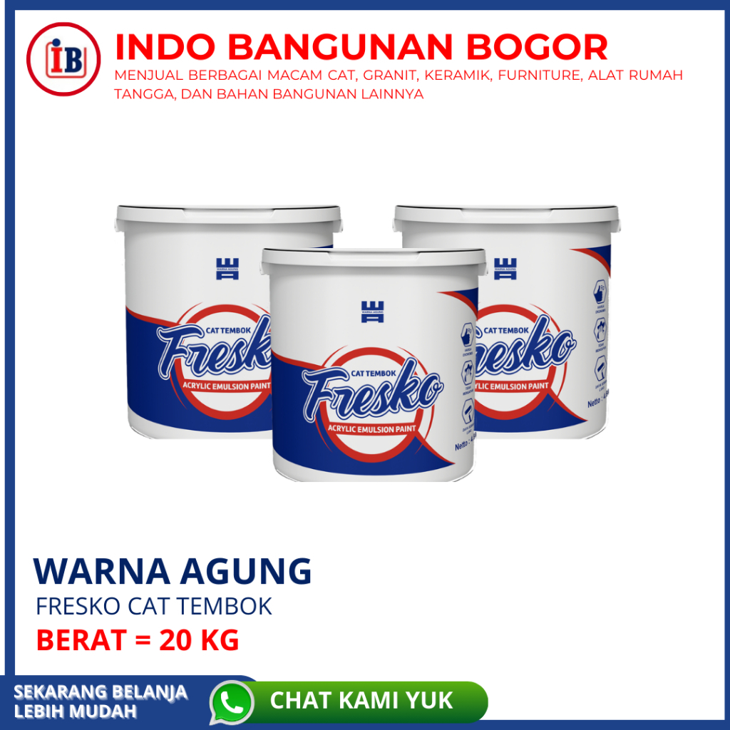 Jual FRESKO CAT TEMBOK PAIL 20KG | Shopee Indonesia