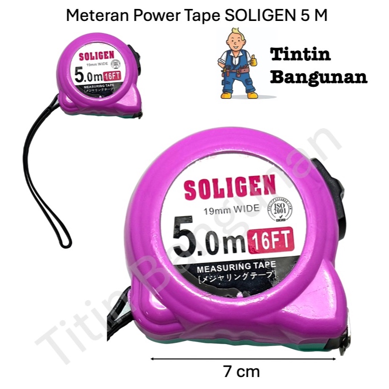 Jual Meteran SOLIGEN 3 Meter, 5 Meter, 7.5 Meter Power Tape Measureing ...