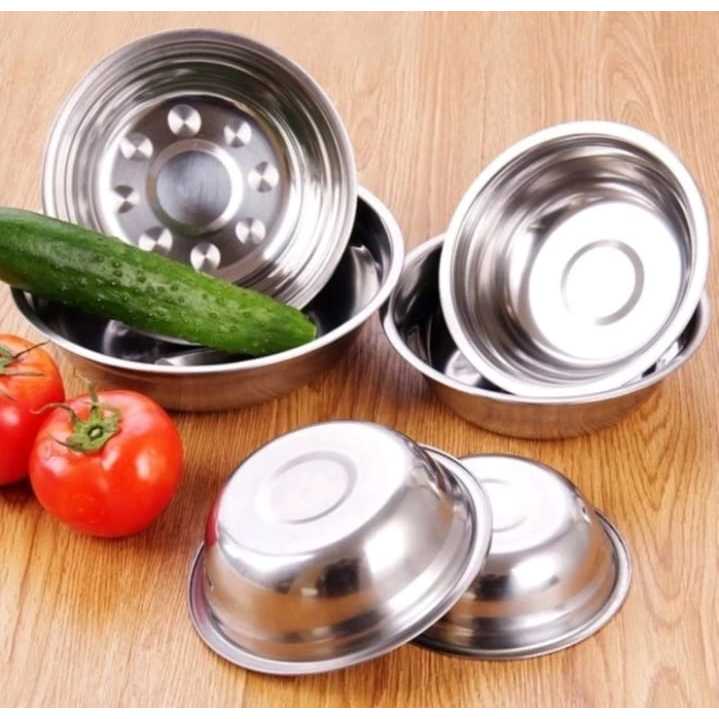 Jual Mangkok stainless food grade/ Baskom stainless uk 26, 28, 30 cm ...