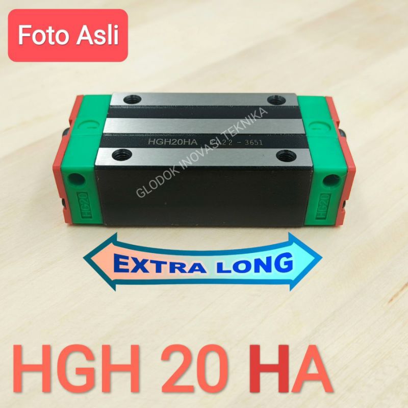 Jual linear guide bearing sliding hgh 20 HA hgh20 hg20 20mm HGH20HA ...