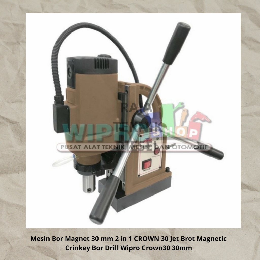Jual Mesin Bor Magnet 30 mm 2 in 1 CROWN 30 Jet Brot Magnetic Crinkey ...