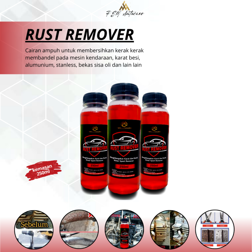 Jual RUST REMOVER 250ML, Pembersih kerak Mesin Motor Mobil ( Engine ...