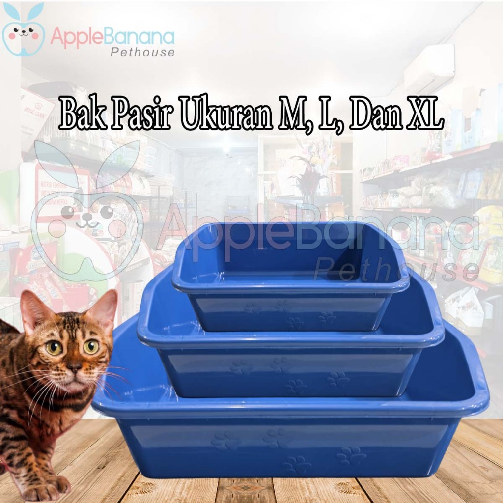 Jual Litter Box Bak Pasir Kucing Baskom Pup Ukuran M,L,Dan XL - Bak ...