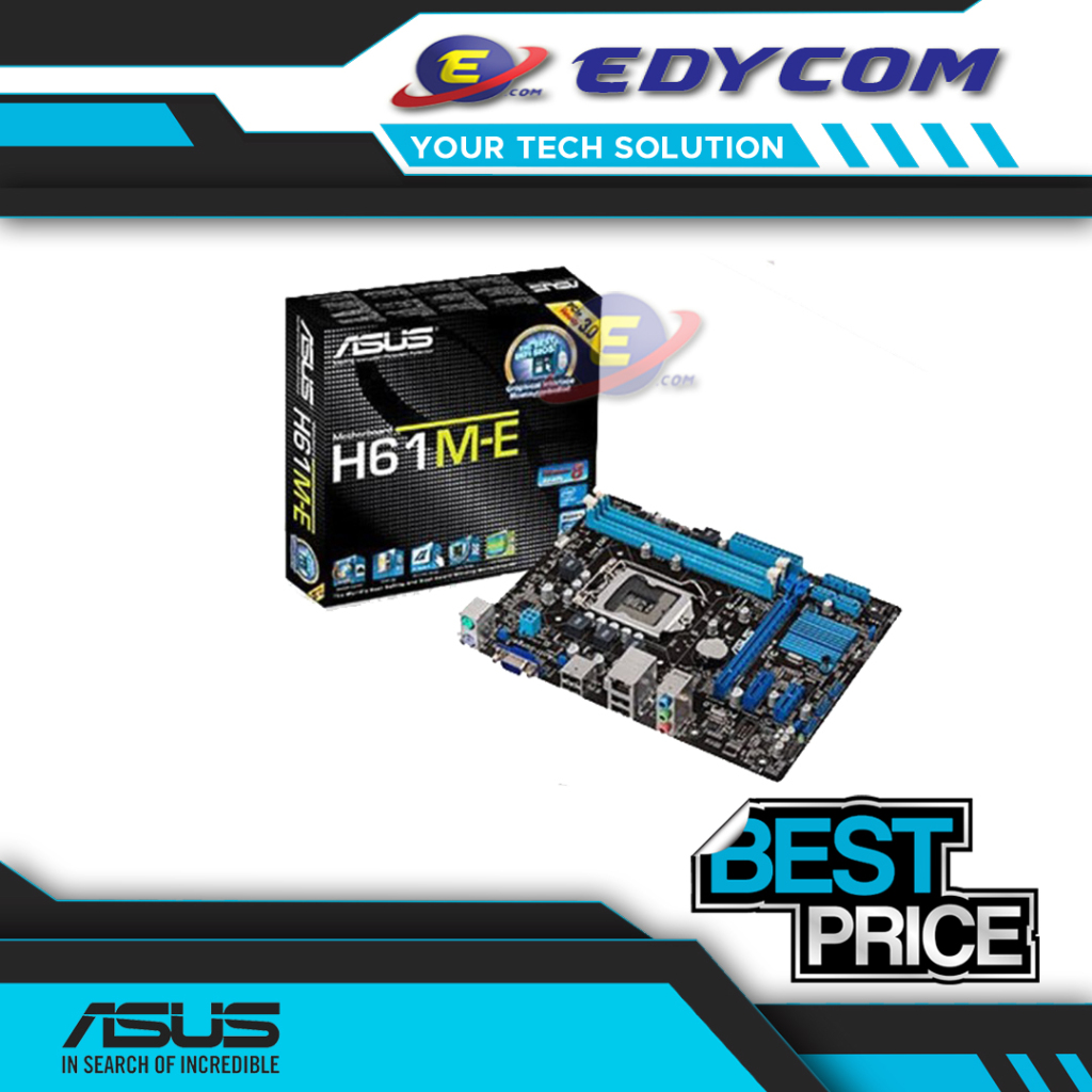 Jual MOTHERBOARD ASUS H61M-E LGA 1155 DDR3 | Shopee Indonesia
