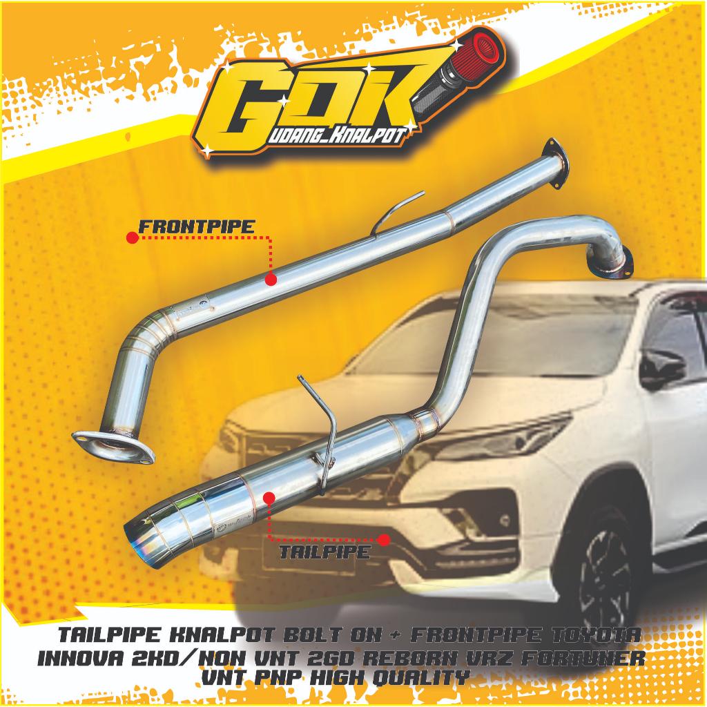 Jual TAILPIPE KNALPOT BOLT ON + FRONTPIPE TOYOTA INNOVA 2KD/NON VNT ...
