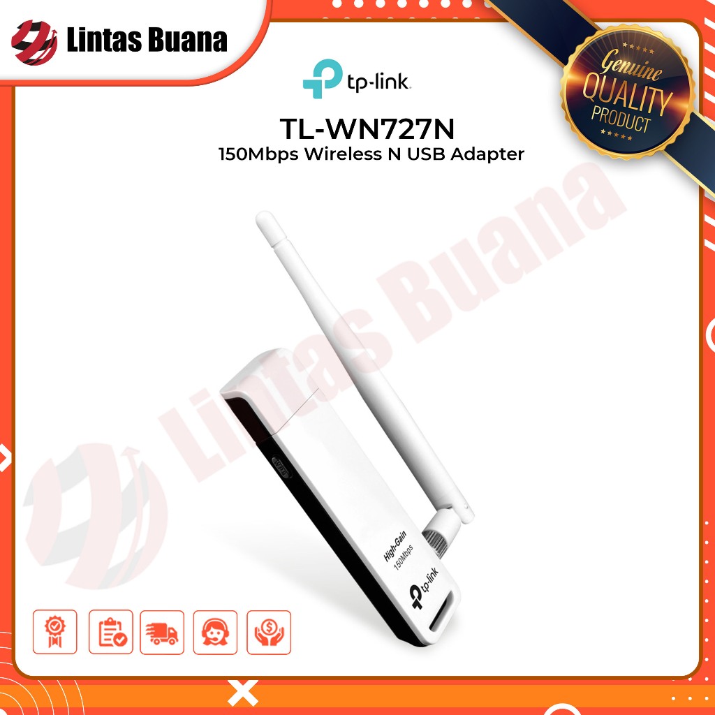 Jual TP-LINK TL-WN722N 150Mbps High Gain WiFi Wireless USB Adapter ...