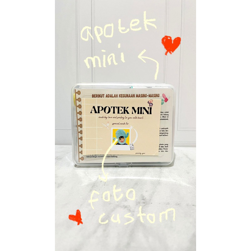 Jual apotek mini custom/box obat custom/kado ulang tahun/p3k kit/gift ...