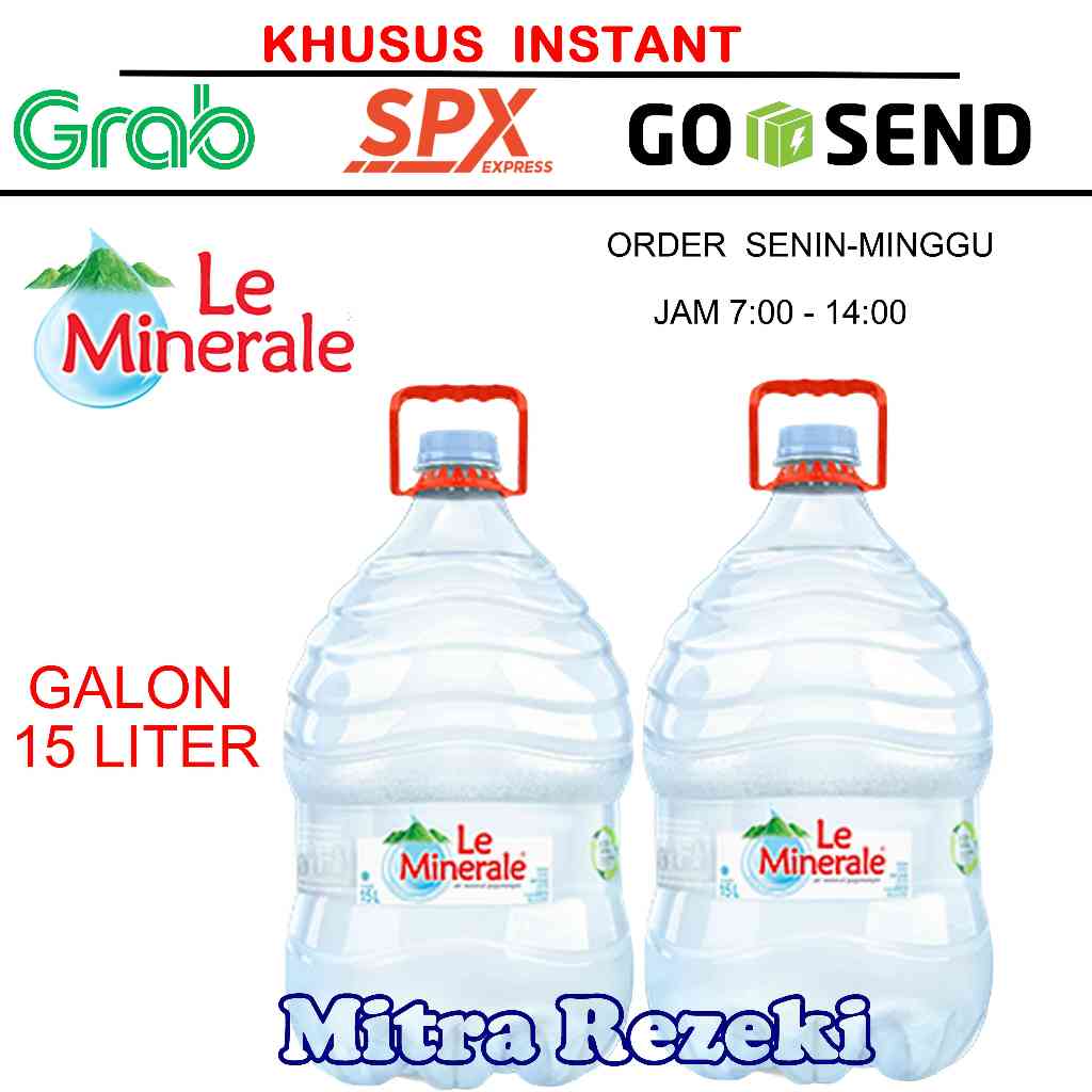Jual LE MINERALE GALON 15 LITER AIR MINUM MINERAL dari MAYORA LEMINERAL ...
