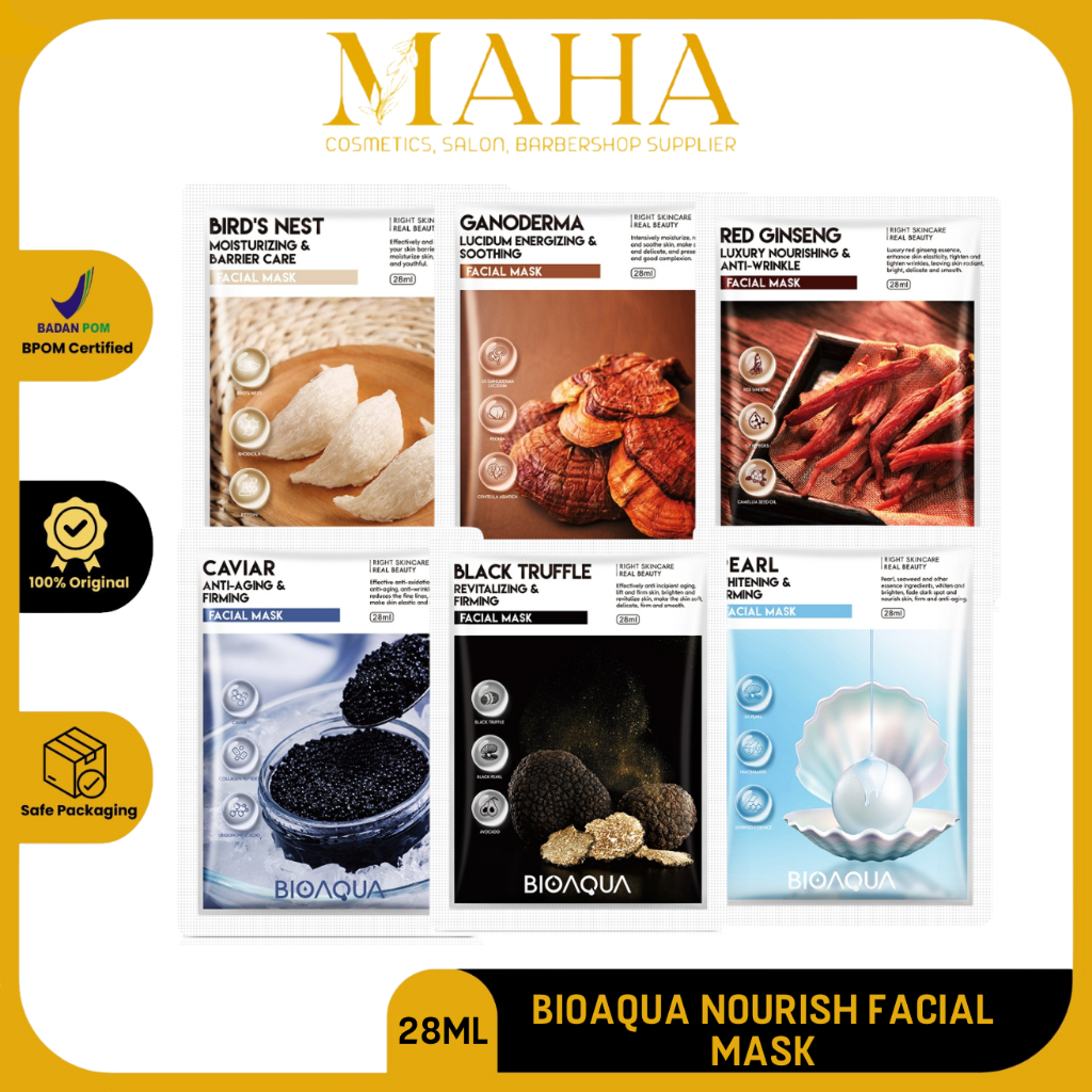 Jual BIOAQUA NOURISH FACIAL MASK 28ML | BIOAQUA SHEET MASK | Shopee ...