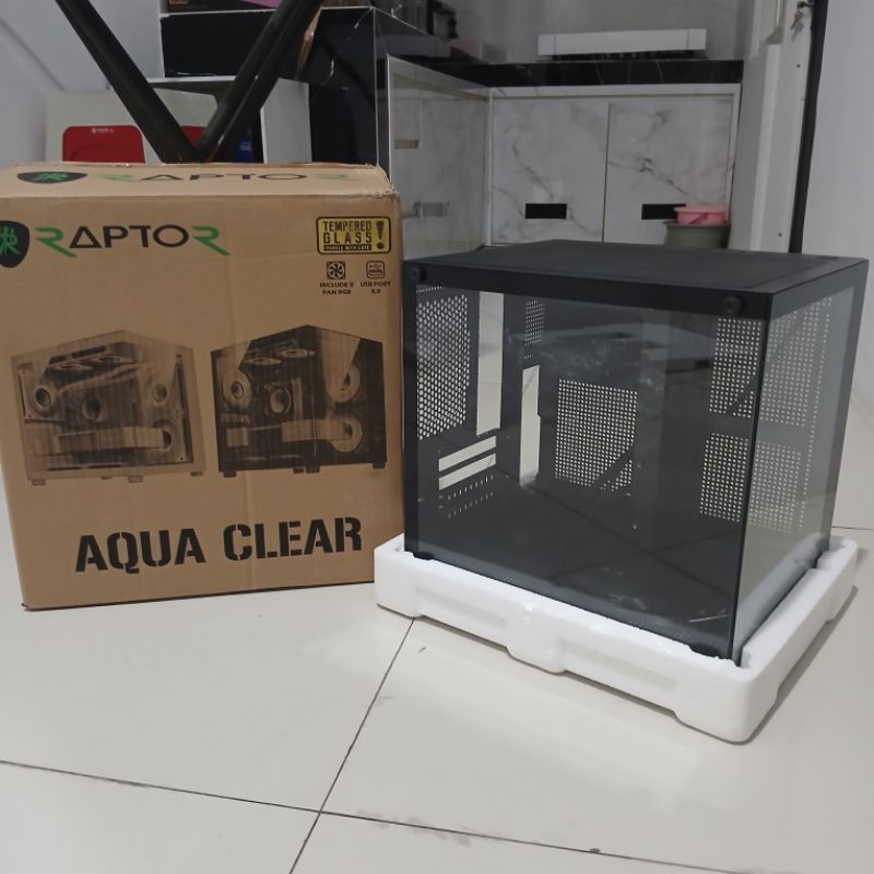 Jual Raptor Aqua clear casing pc m atx | Shopee Indonesia