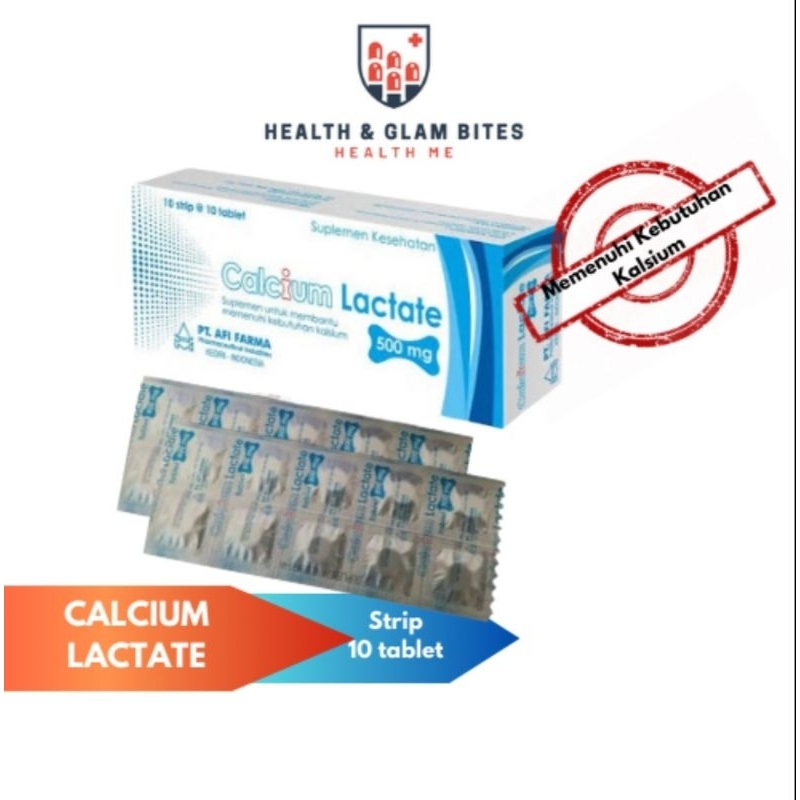 Jual Calcium Lactate / Kalsium Lactat (Per Strip 10 tablet) | Shopee ...