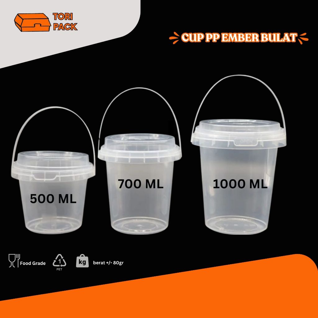 Jual cup PP Ember Bulat Dessert Es Buah Es Cream | Shopee Indonesia
