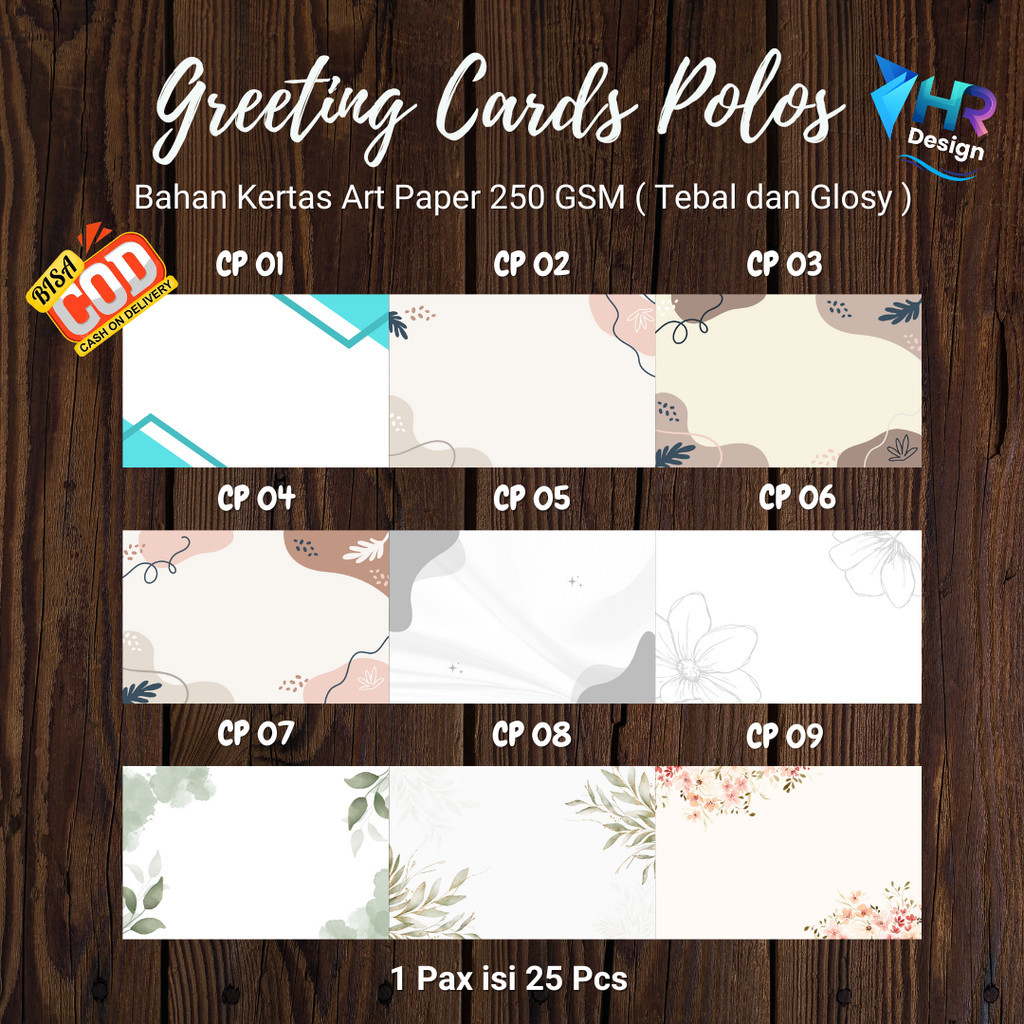 Jual Kartu Ucapan Polos / Greeting Card Polos / Gift Card / Card ...