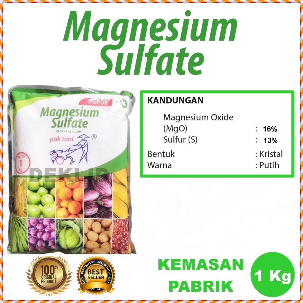 Jual Pupuk Magnesium Sulfat Pak Tani 1 Kg Sulfate MgSO4 Garam Inggris ...