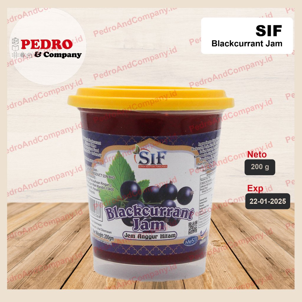 Jual SIF Blackcurrent Jam 200 gram selai bluberi anggur hitam | Shopee ...